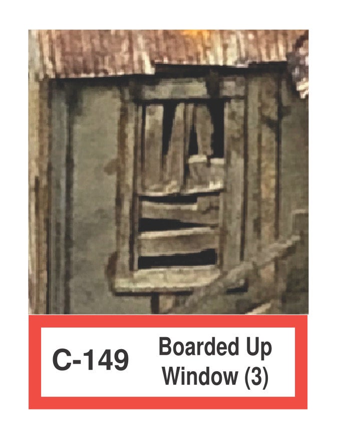 C-149 Boarded Up Window (3) | RailroadKits & Microlumina