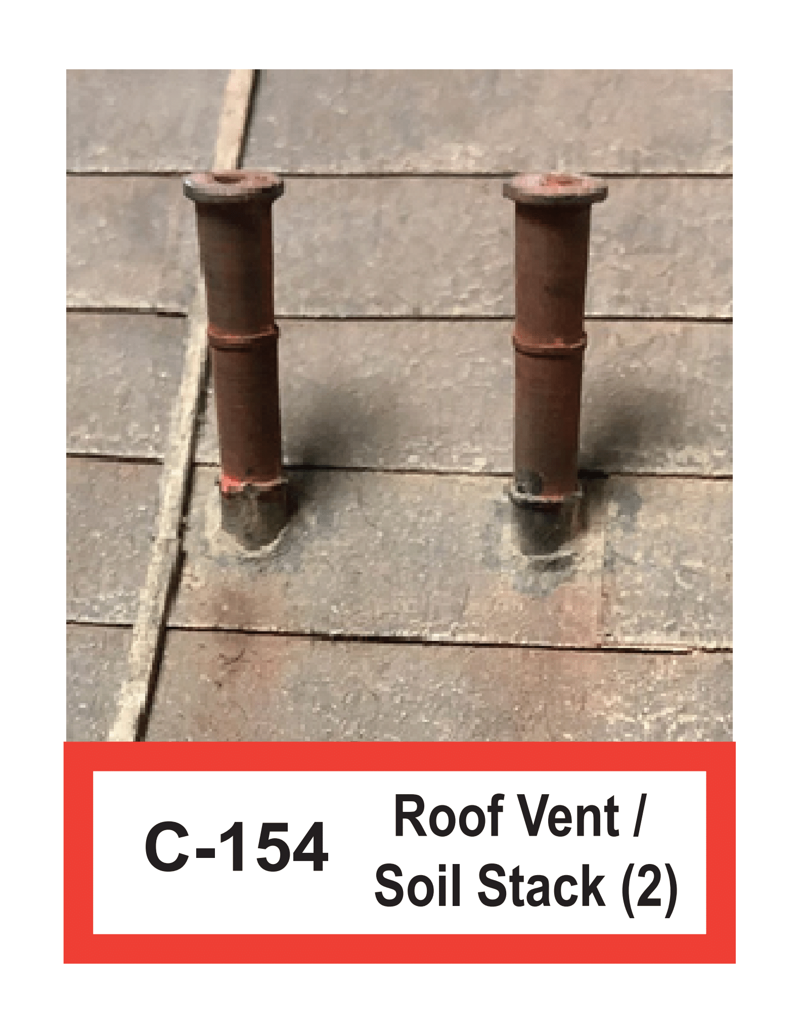 C-154 Roof Vent/Soil Stack (2) | RailroadKits & Microlumina