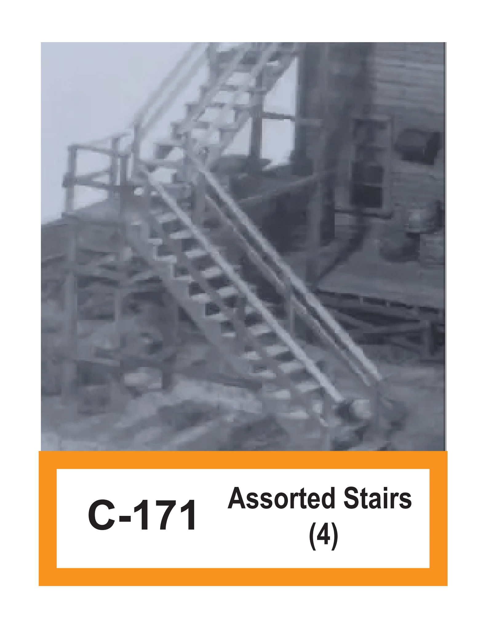 C-171 Assorted Stairs (4) | RailroadKits & Microlumina