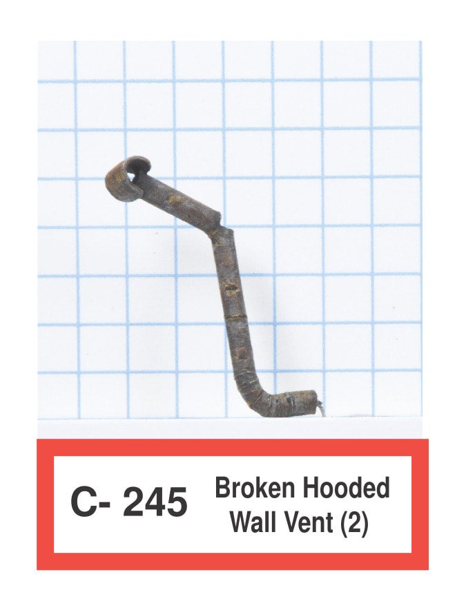 C-245 Broken Hooded Wall Vent (2) | RailroadKits & Microlumina