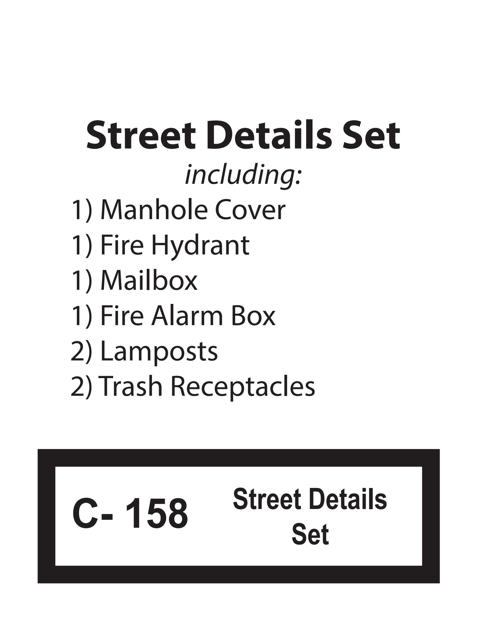 C-158 Street Details Set | RailroadKits & Microlumina