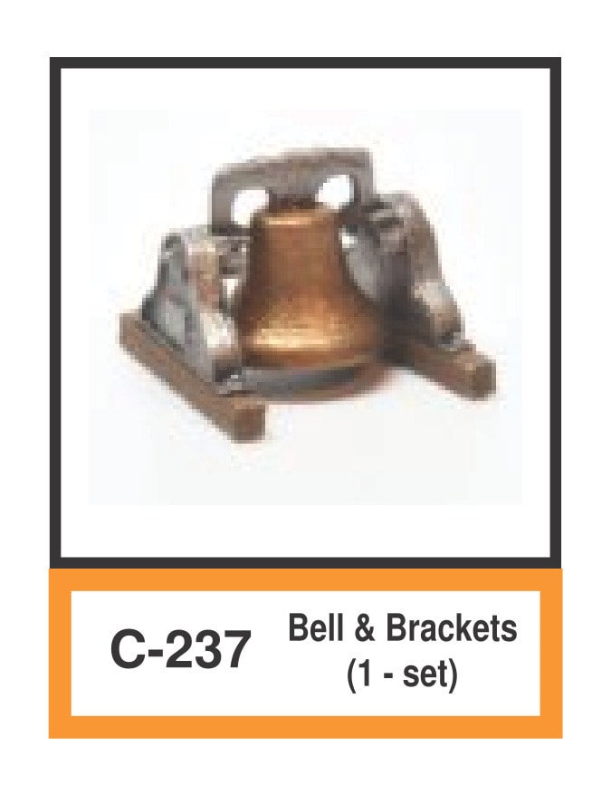 C-237 Bell & Brackets (1 - set) | RailroadKits & Microlumina